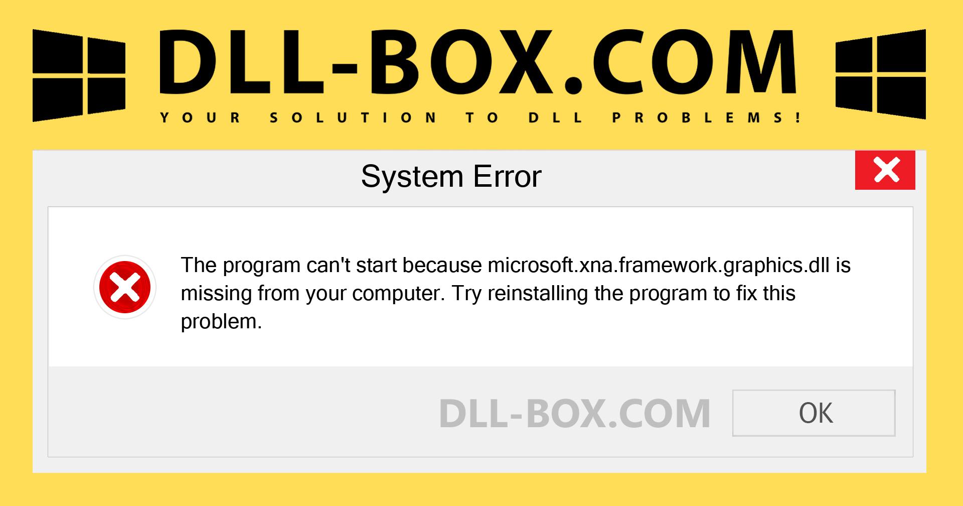 microsoft.xna.framework.graphics.dll free download for Windows | DLL-BOX.COM